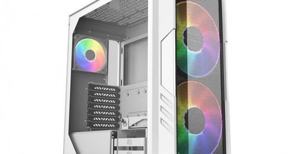 Cooler Master HAF 500 ARGB Mid-Tower Case - White - H500-WGNN-S00