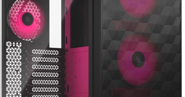Fractal Design Pop Air RGB Magenta Core TG Clear Tint Mid Tower Case ...