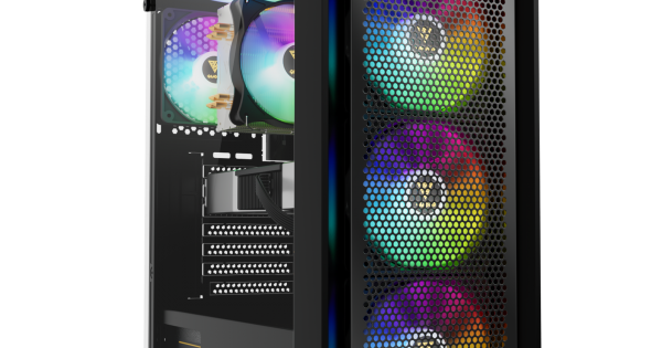 Gamdias AURA GC2 ELITE Mesh ARGB Mid-tower ATX Gaming Casing + Aura GP ...